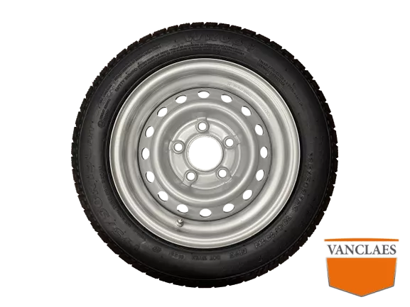 Complete wheel 195/50R13C 5 bolts flat high pressure tire - Complete ...