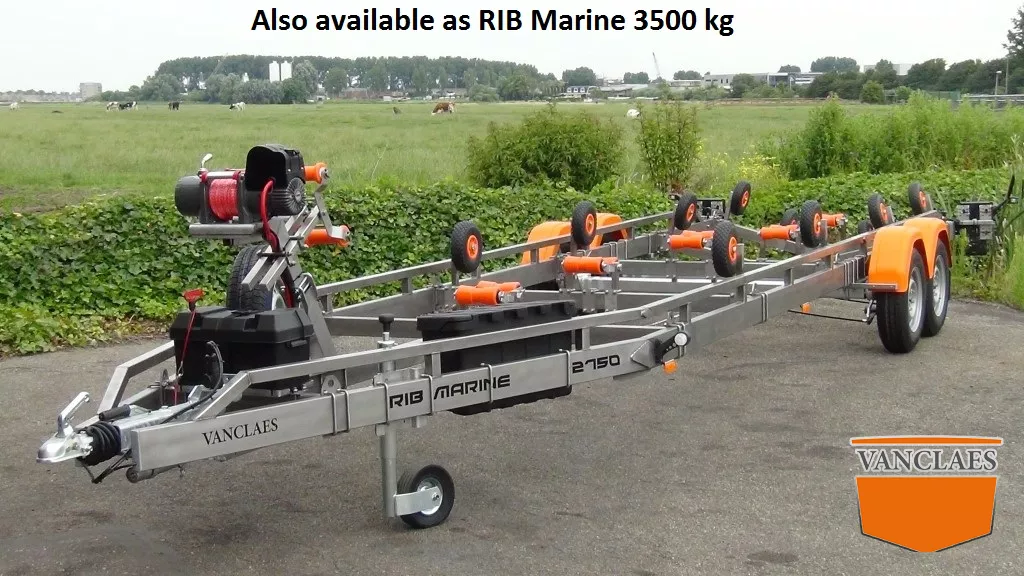 Rib Marine 3500 -14"- 750 braked 2 axle - RIB Boats - Vanclaes BV
